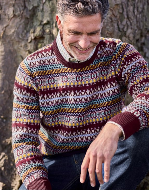 Men's Fair Isle & Shetland Knitwear | Traditional Seasonal Jumpers