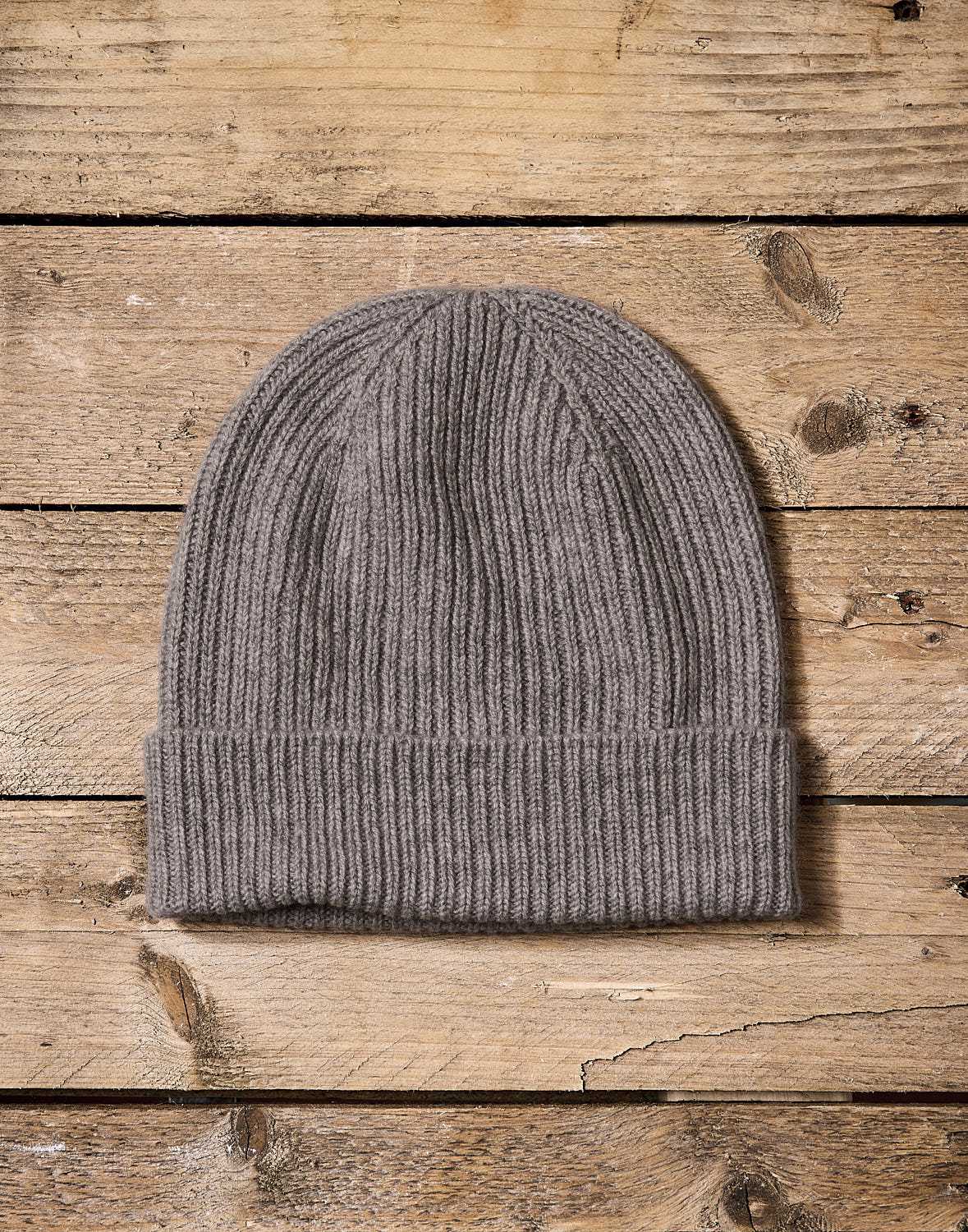 Cashmere Beanie Hat - Grey | Joseph Turner