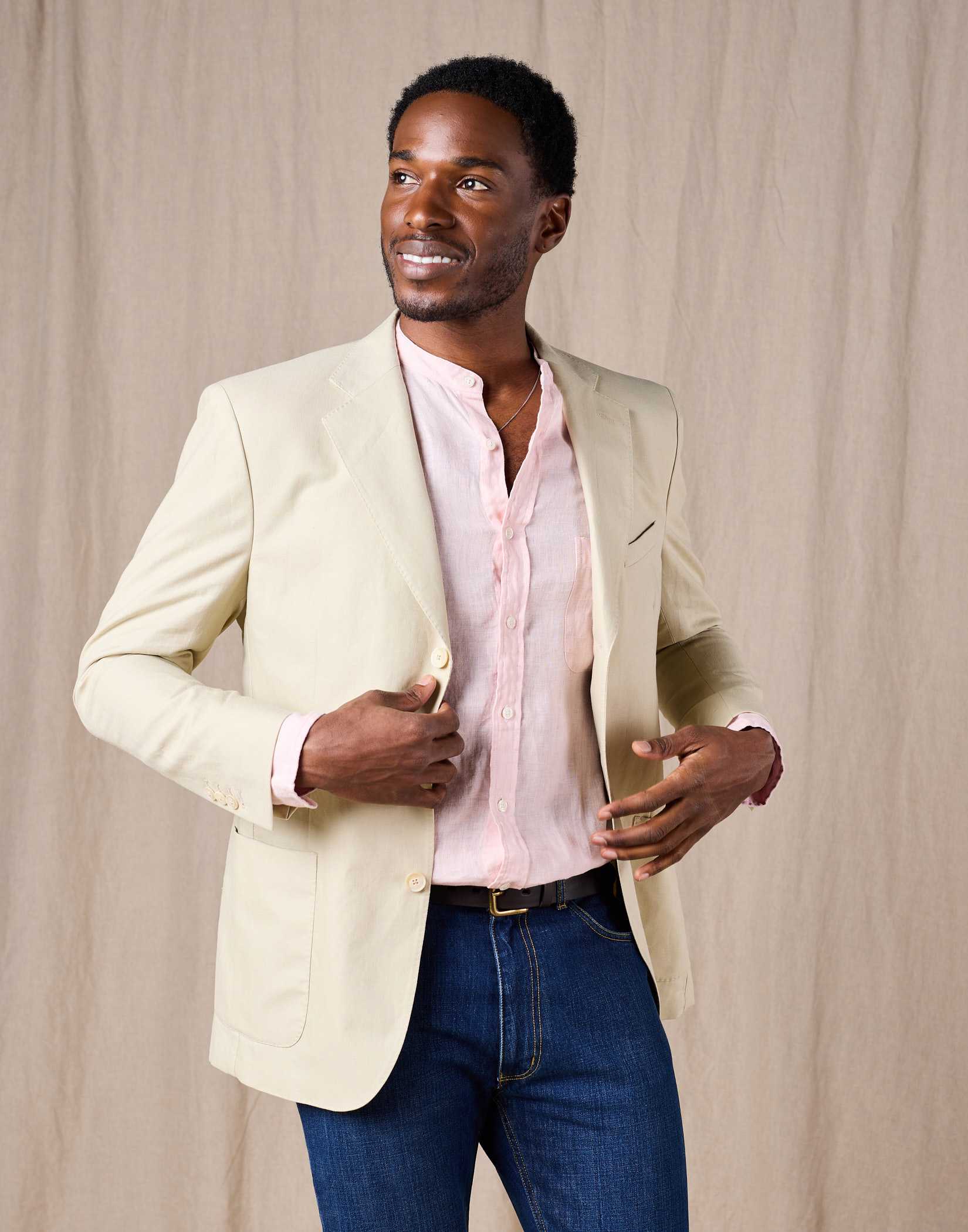 Unstructured Jacket - Stone | Joseph Turner