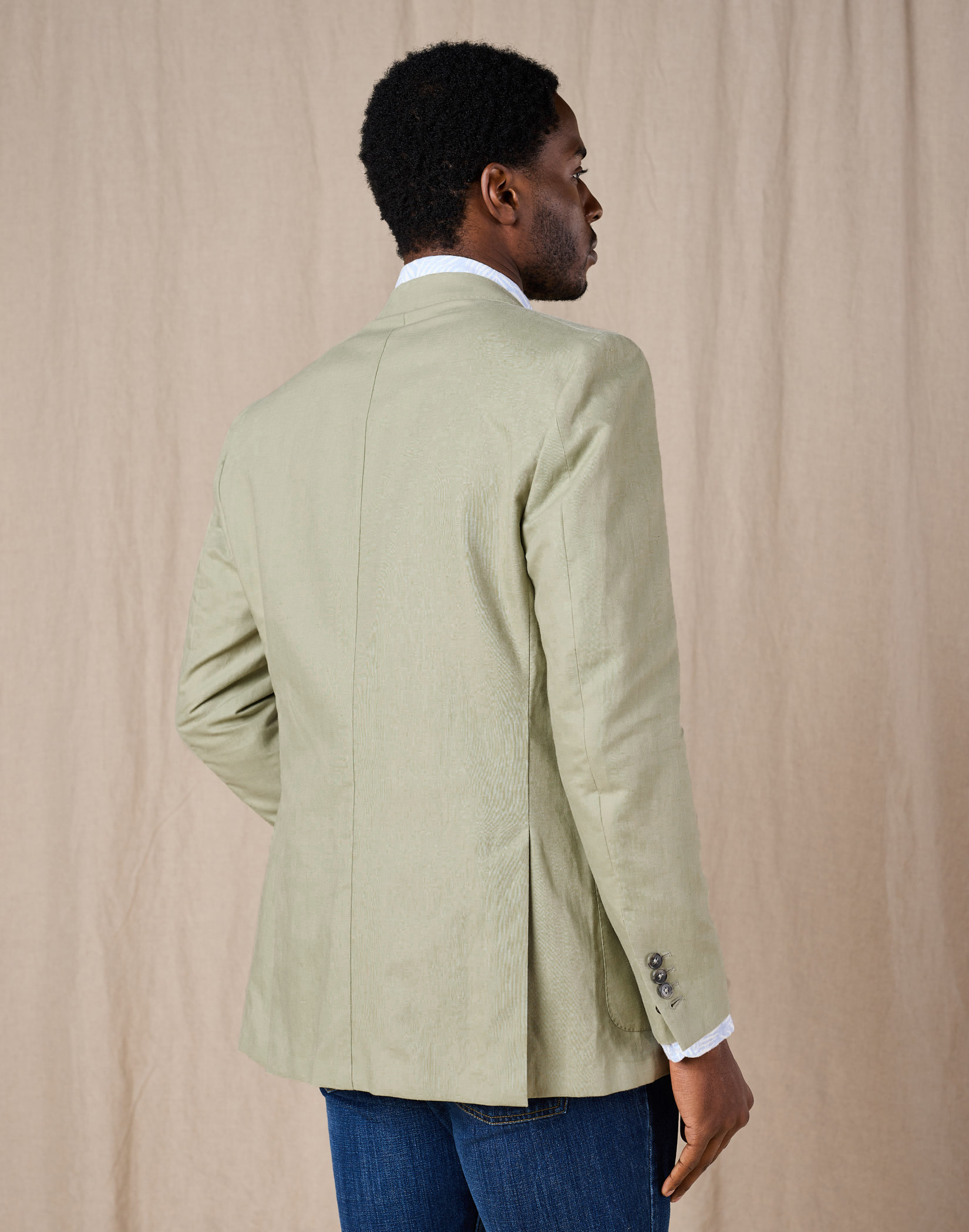 Unstructured Jacket - Light Olive | Joseph Turner