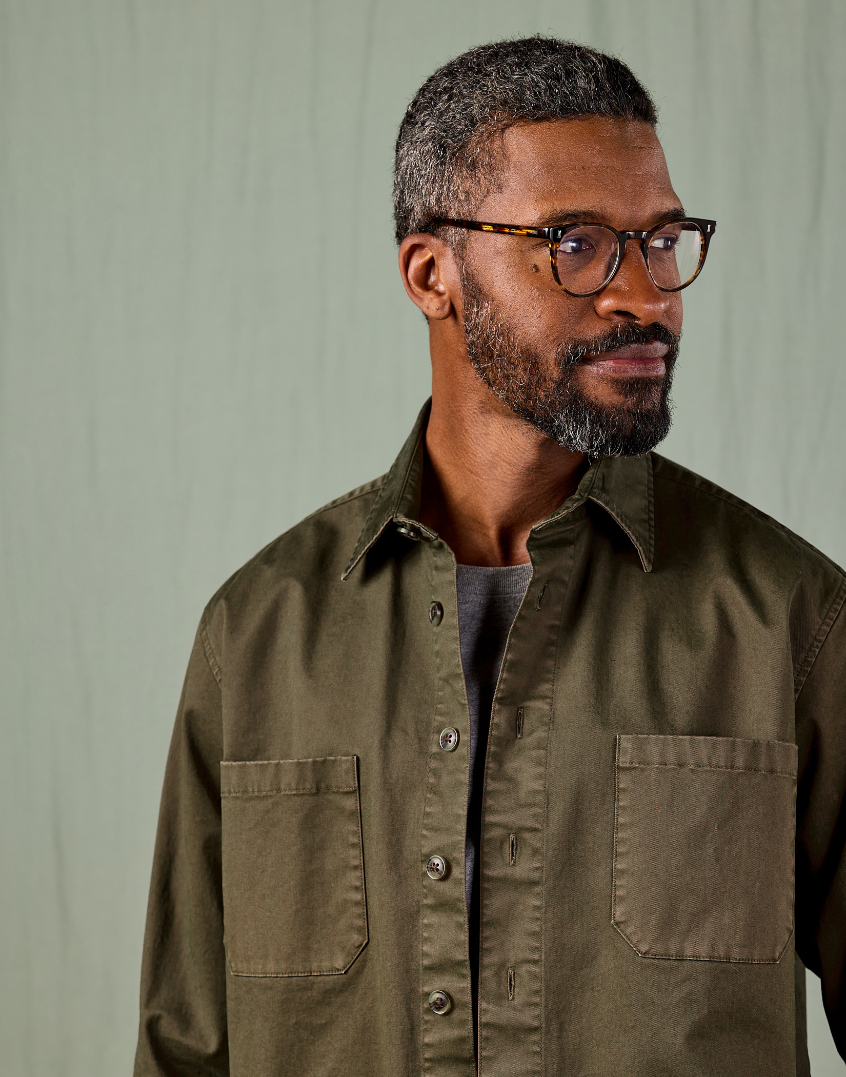 Cotton Overshirt - Bark