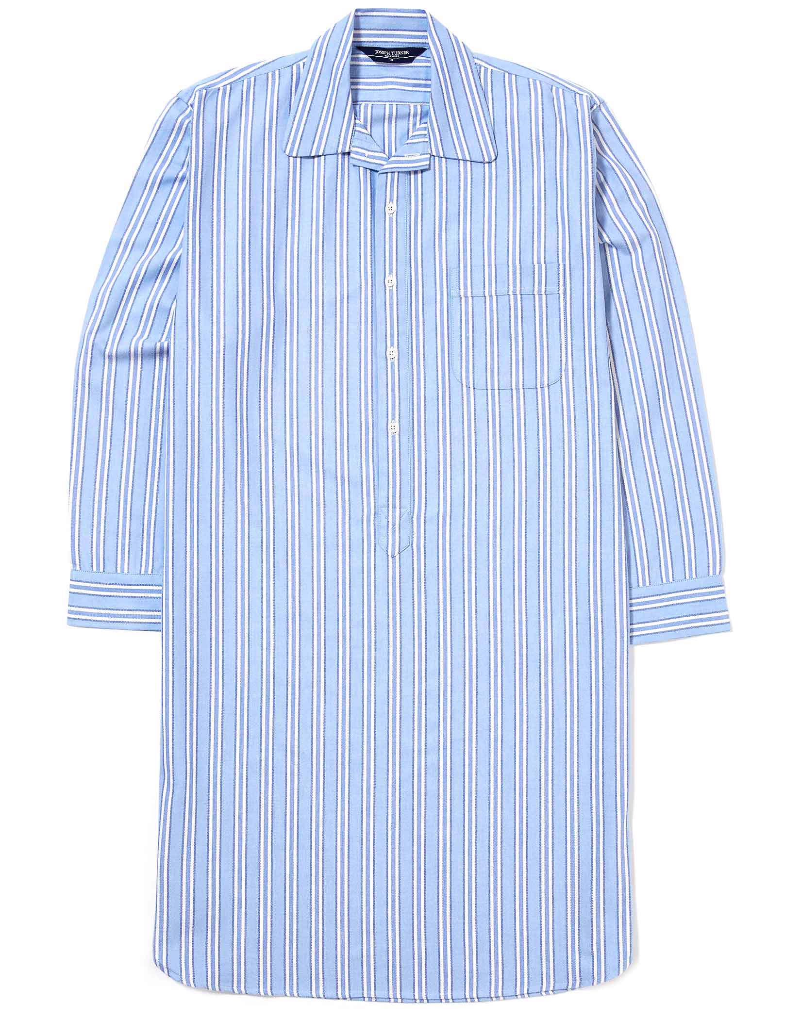 Nightshirt - Blue/White/Navy Stripe (brushed)