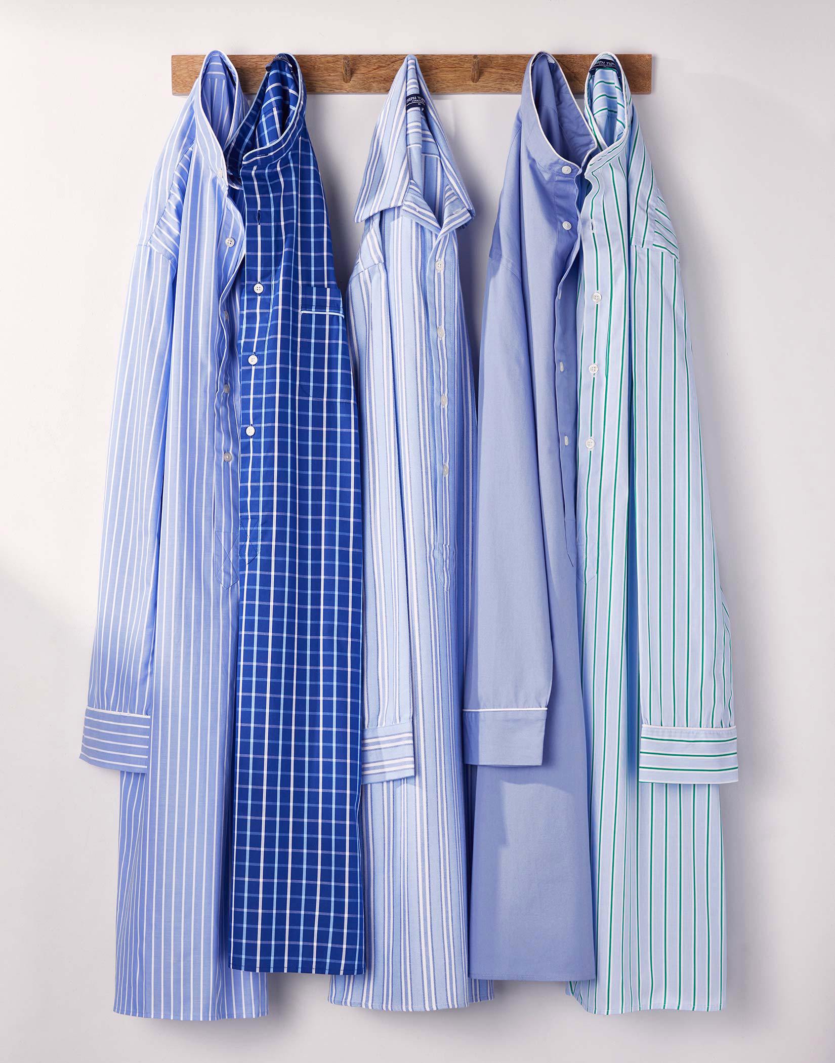 Nightshirt - Blue/White/Navy Stripe (brushed)