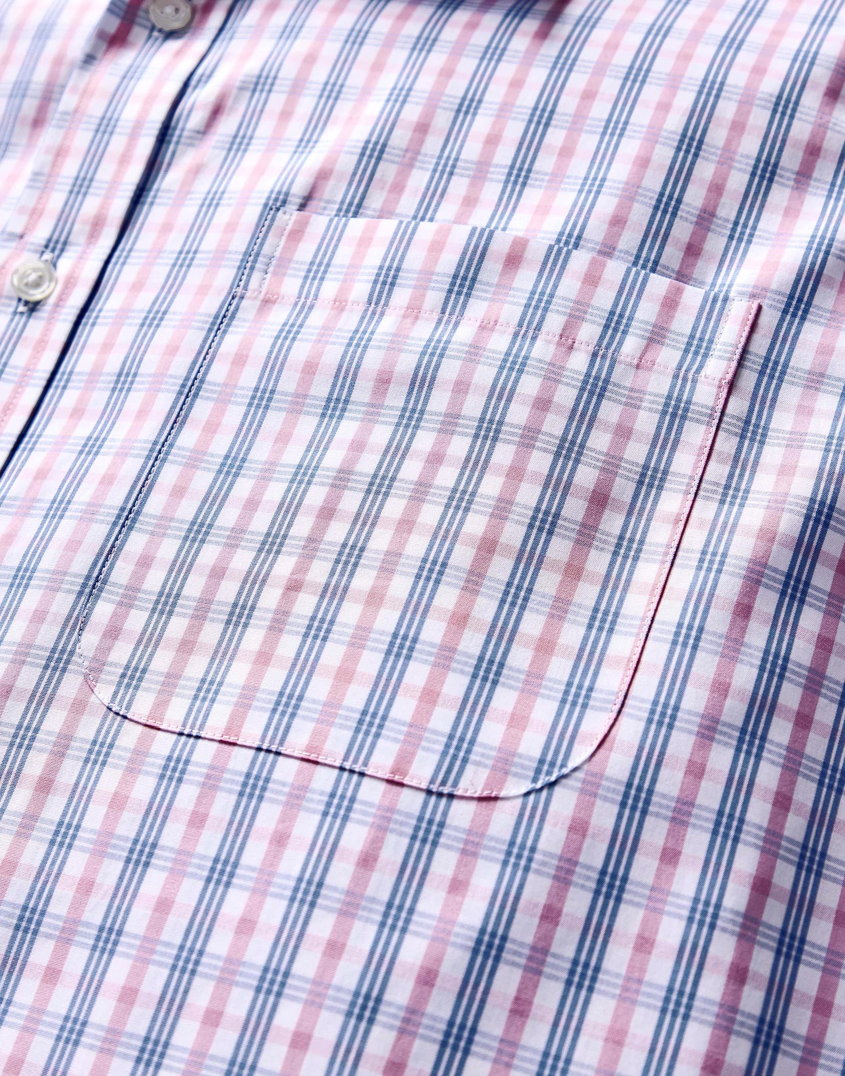 Blue/Pink Check Short Sleeve Shirt | Joseph Turner