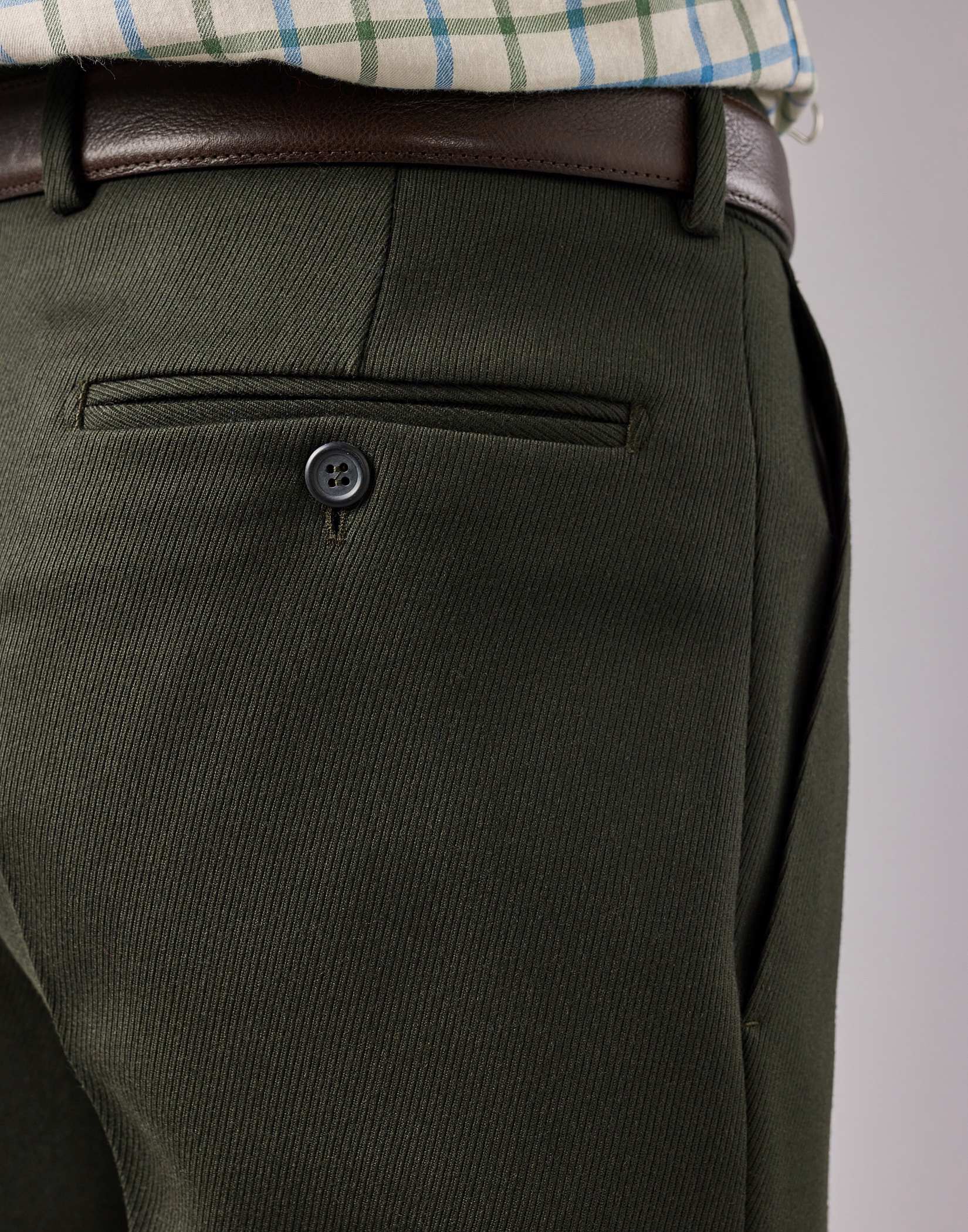 Cavalry Twill Trousers - Dark Olive | Joseph Turner