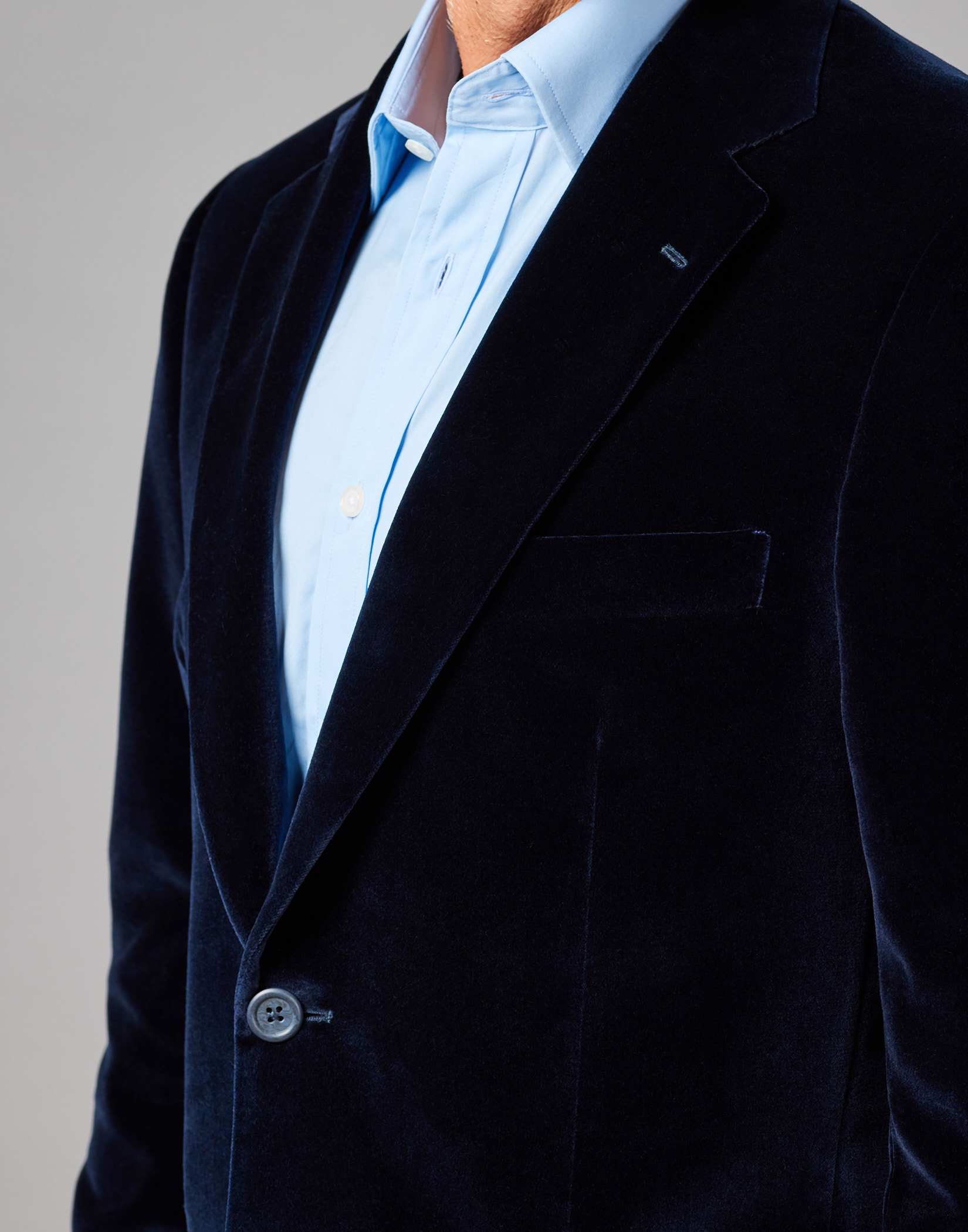 Classic Velvet Jacket - Navy | Joseph Turner