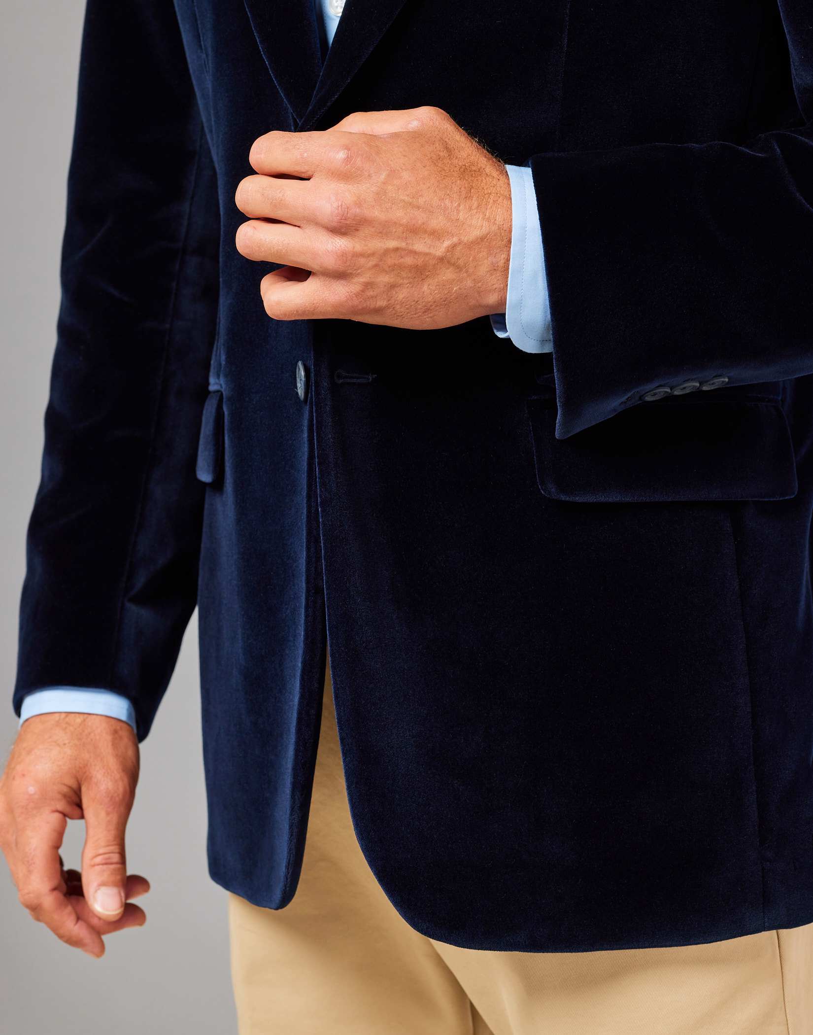 Classic Velvet Jacket - Navy | Joseph Turner